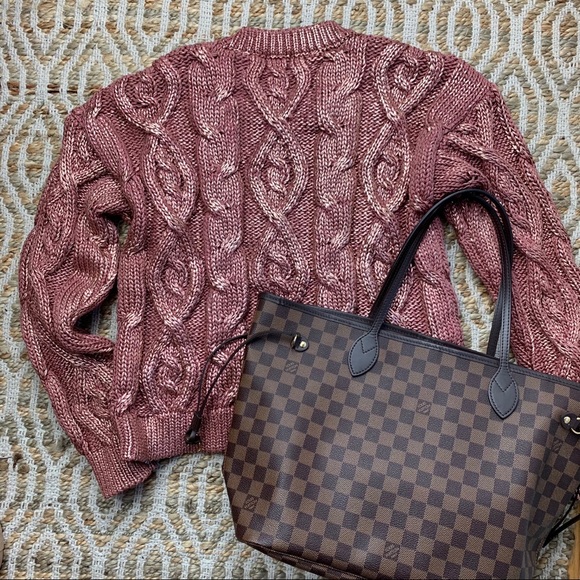 51Twenty | Sweaters | Rose Gold Metallic Chunky Knit Sweater | Poshmark